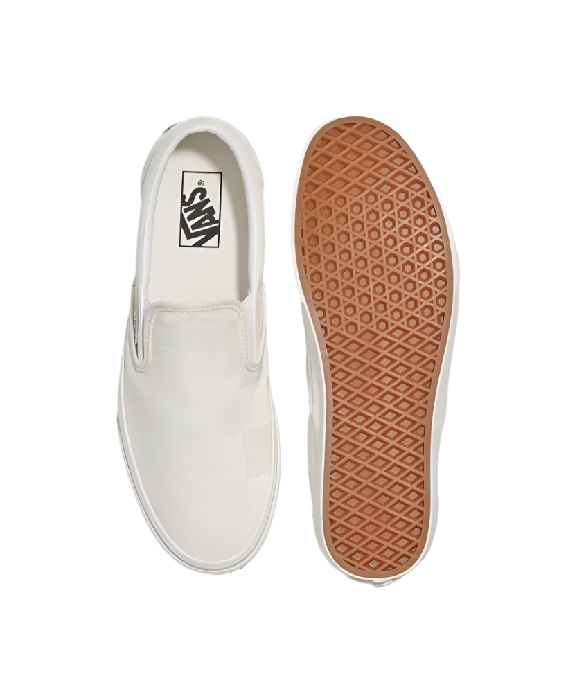 Vans Classic Slip-On Mono Checkerboard White | The Vault